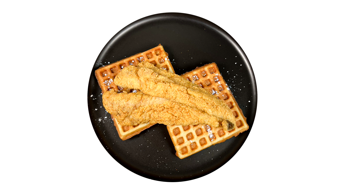 2pc Fried Catfish Fillet + 2 Waffle Combo | Boxete Kitchen